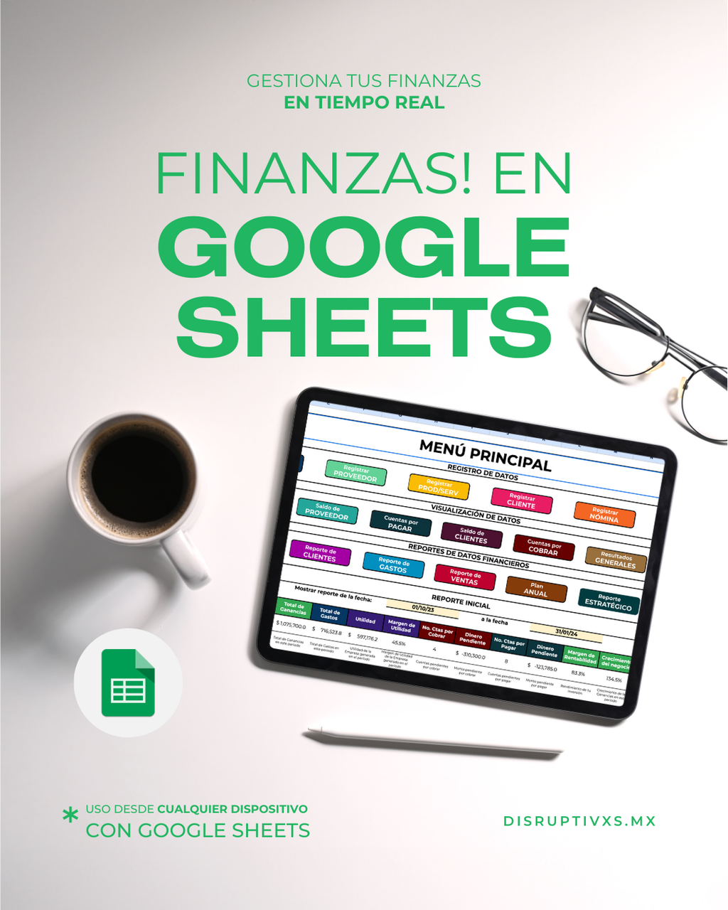 HFinanzas en Google Sheets! – DISRUPTIVXS!